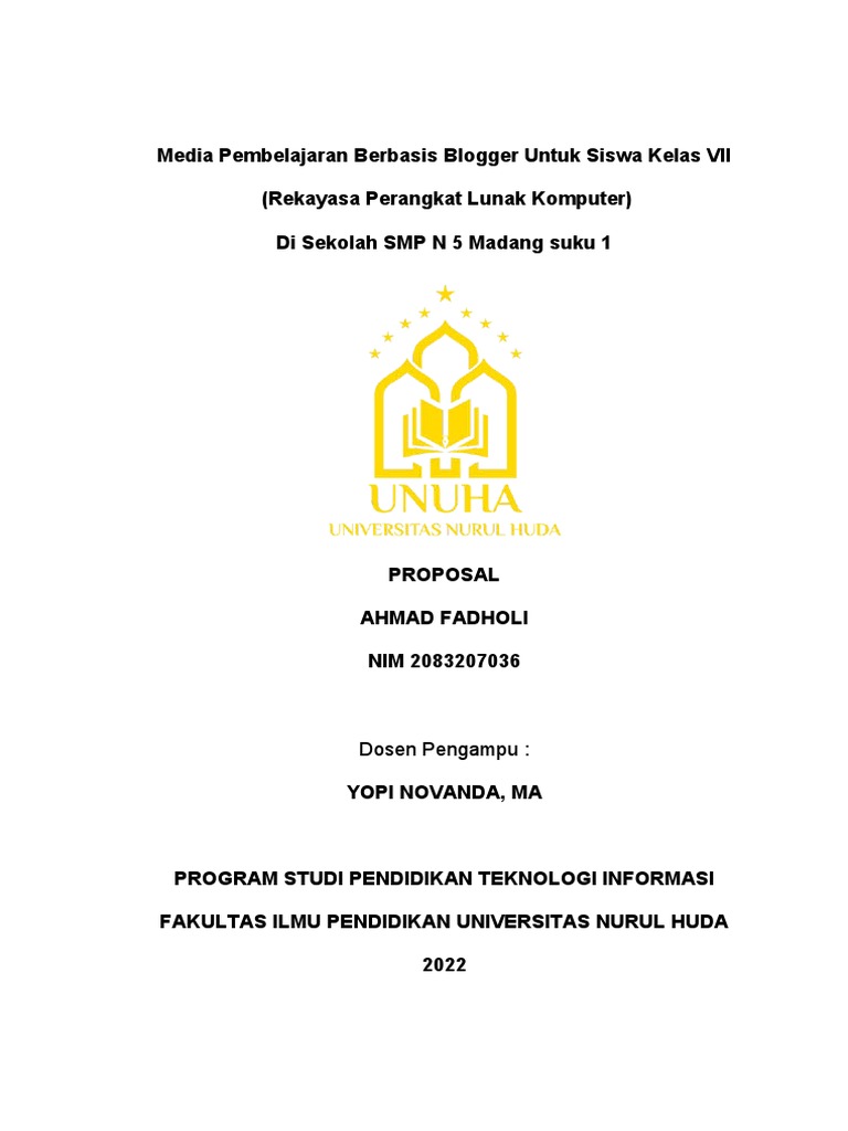 Proposal Media Pembelajaran Interaktif - Ahmadfadholi | PDF