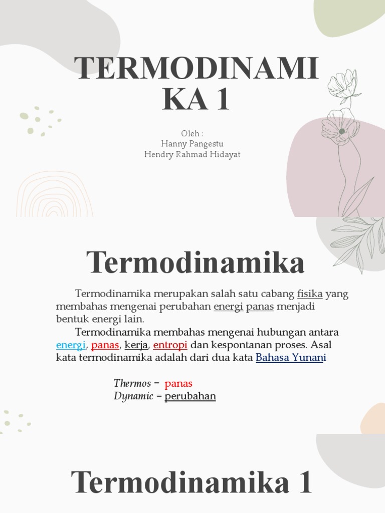 Termodinamika 1 | PDF