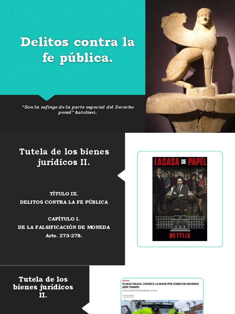I. Delitos Contra La Fe Pública. | PDF | Derecho penal | Intención (Derecho Penal)
