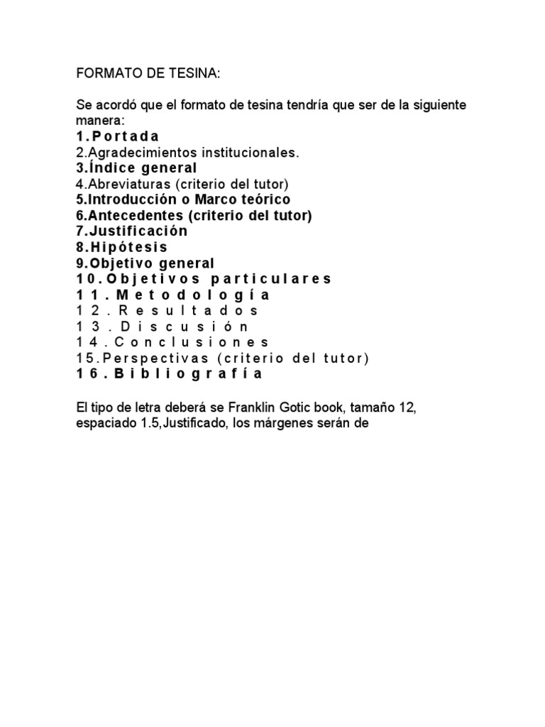 Formato de Tesina | PDF