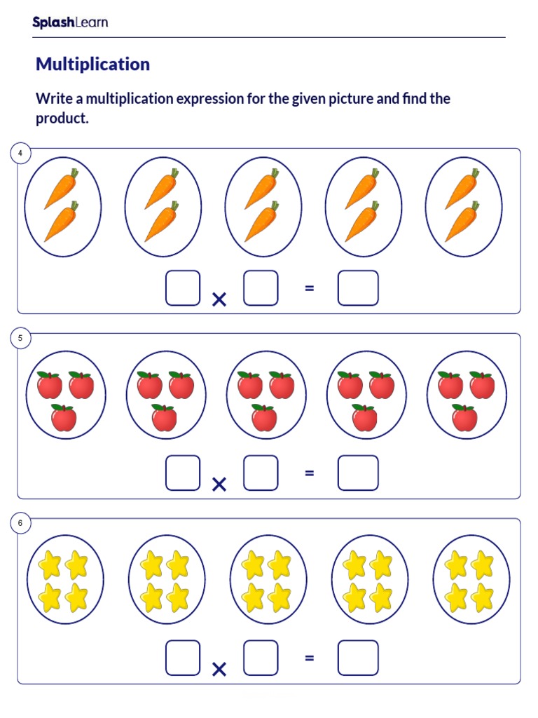 Multiplying Using Equal Groups Worksheet | PDF