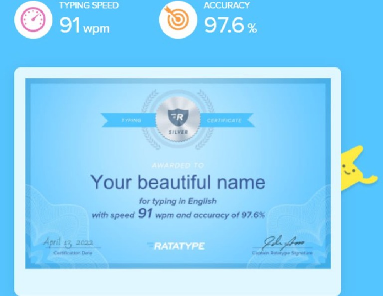 Typing Certificate | PDF