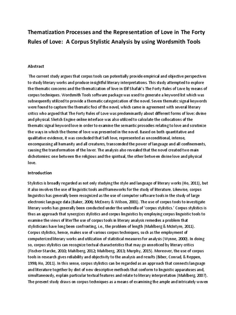 Exploring Thematic Concerns and Representations of Love Through a ...