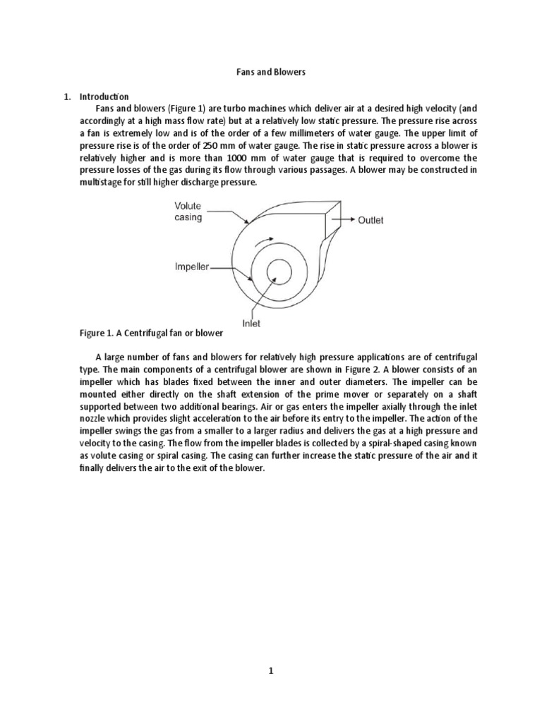 Fans and Blowers | PDF | Mechanical Engineering | Chemical Engineering