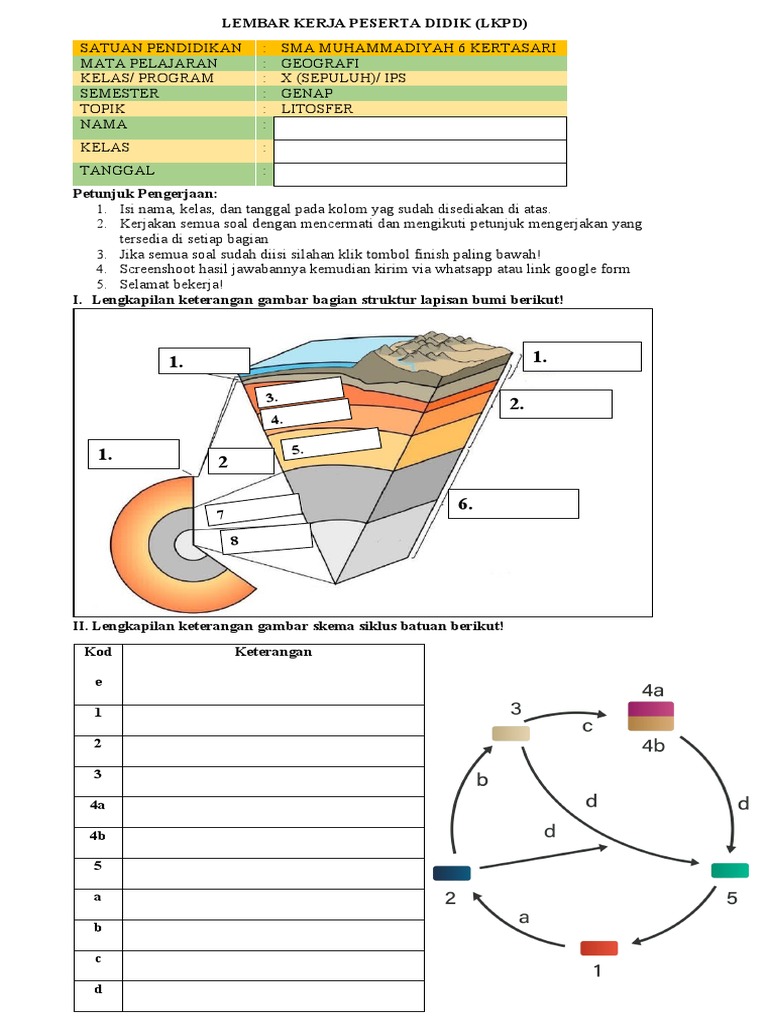LKPD Litosfer | PDF
