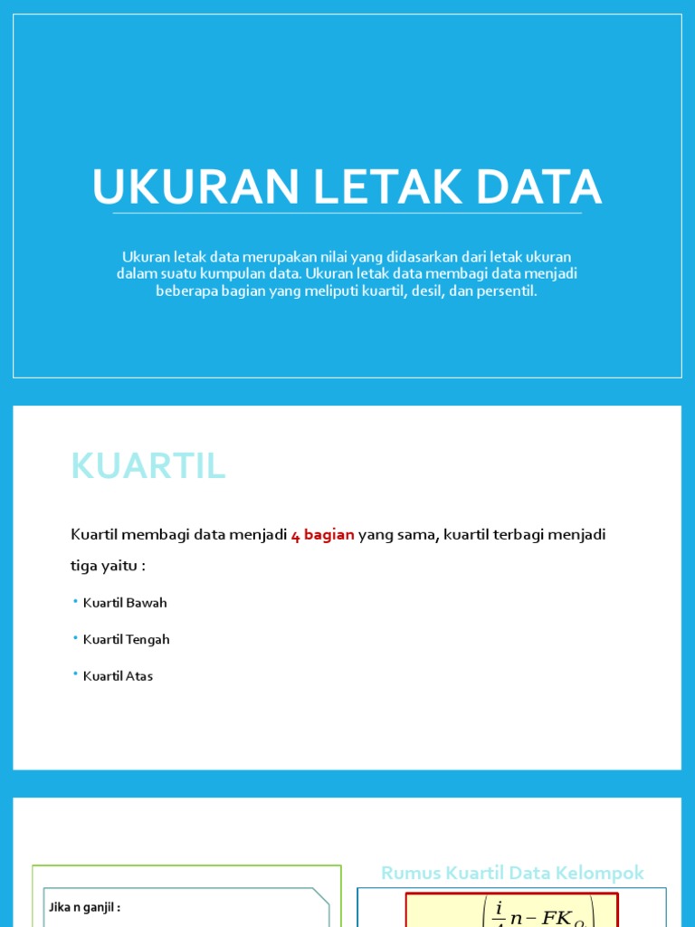 12 - Ukuran Letak Data | PDF | Metode & Bahan Ajar