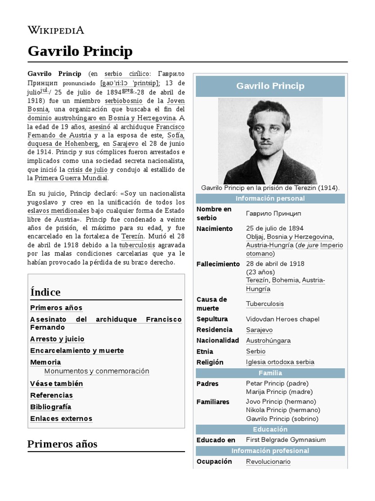 Gavrilo Princip | PDF