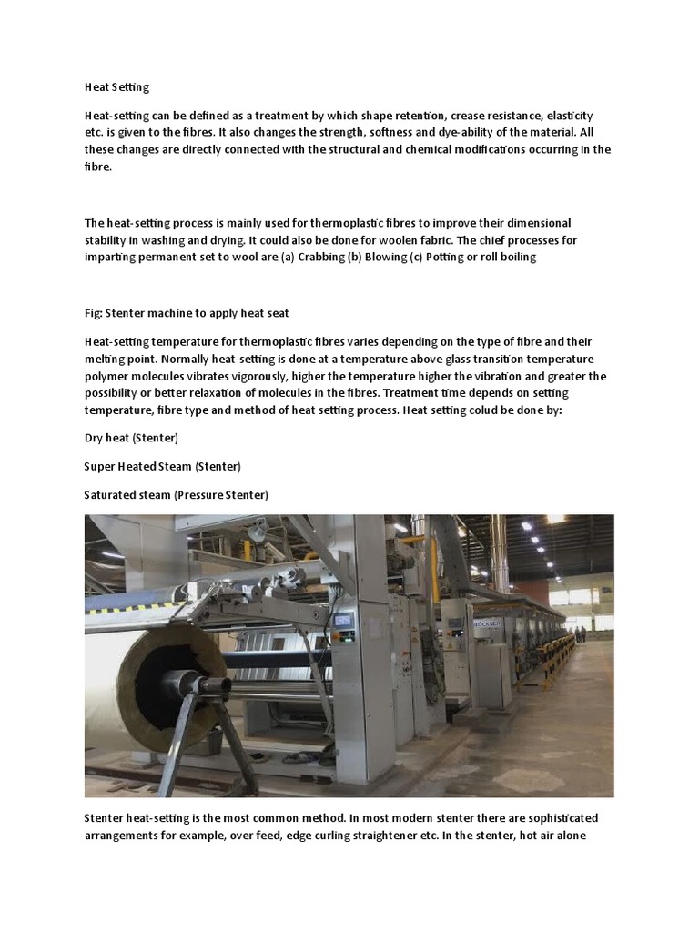 Heat Setting | PDF | Textiles | Yarn