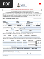 Temporary Work Permit Application Form | PDF | Pension | Insurance