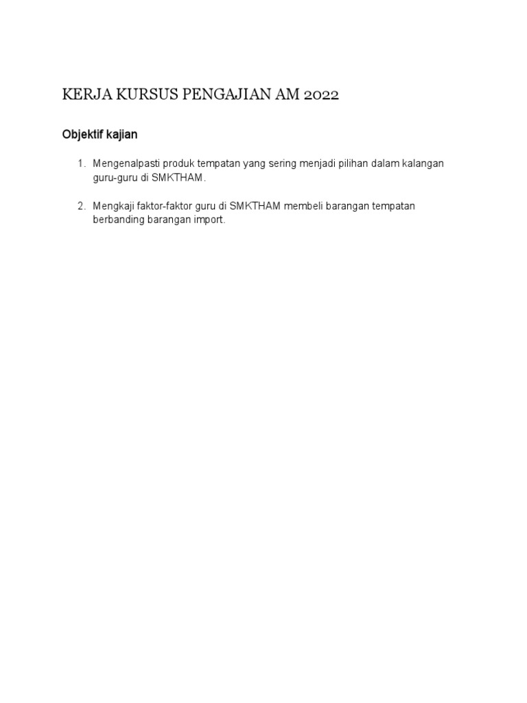Kerja Kursus Pengajian Am 2022 (Farhana) 30 May 2022 | PDF