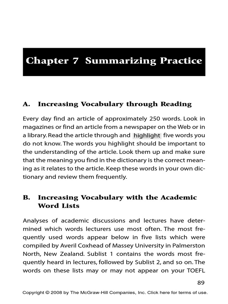 Phrases For The TOEFL Speaking and Writing Sections (2008) - Part6 | PDF | Cognitive Science ...
