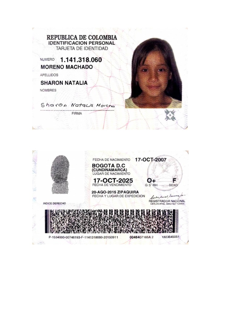 Tarjeta de Identidad | PDF