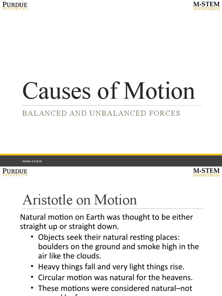 1.3a Causes of Motion | PDF | Force | Inertia