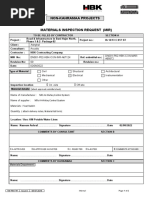 Material Inspection Request Form | PDF