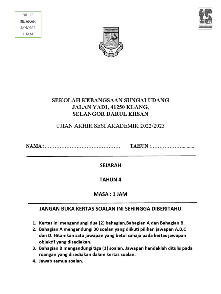 Cover Uasa Sksu | PDF