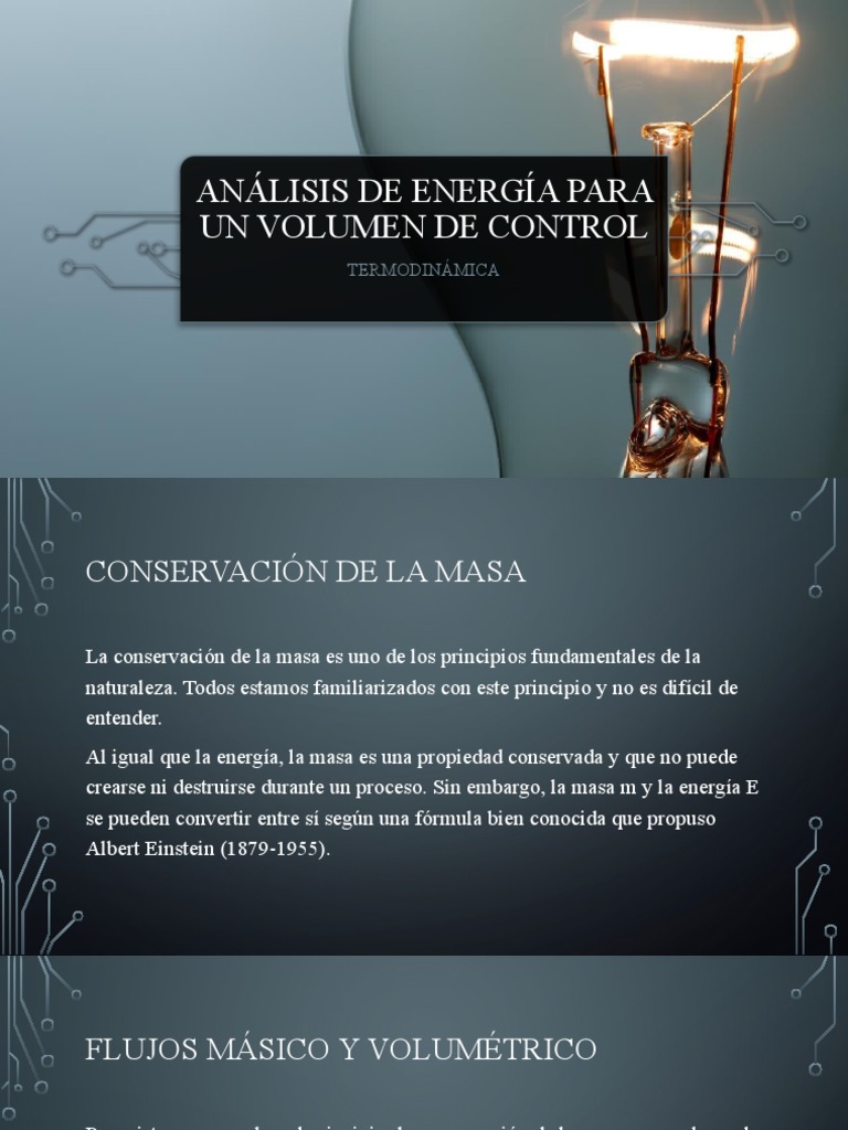 Análisis de Energía para Un Volumen de Control | PDF | Masa | Dinámica ...