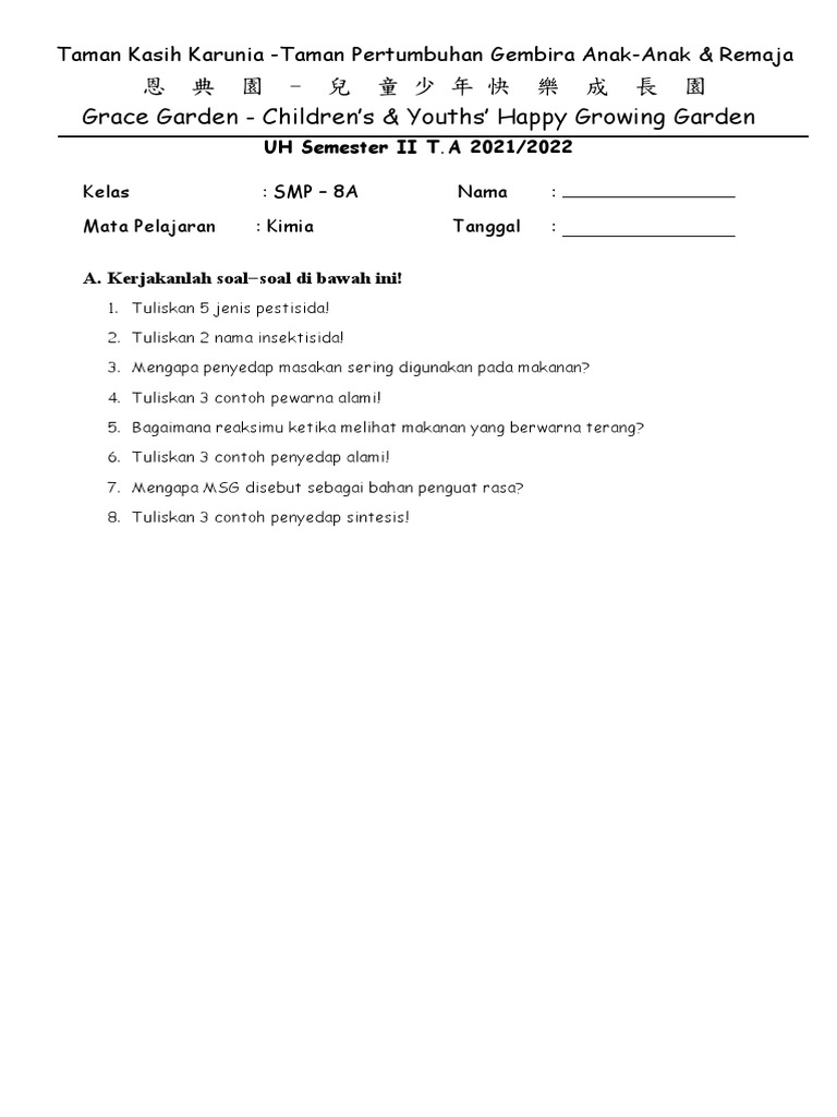 Soal Kimia SMP | PDF