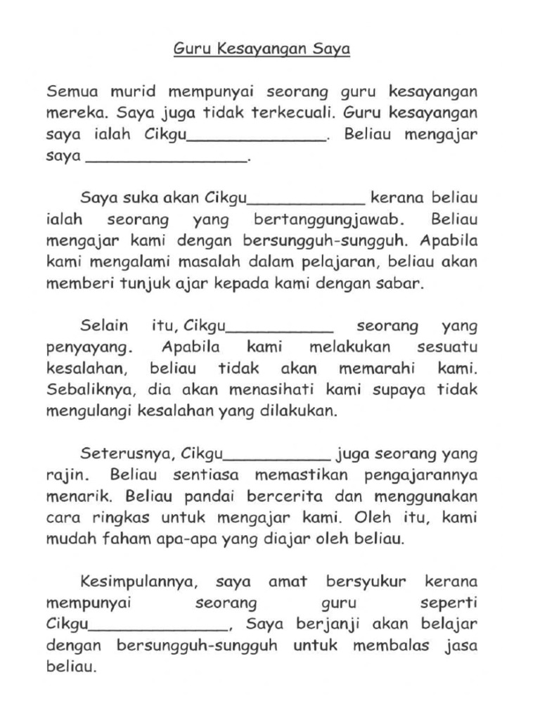 Contoh Karangan | PDF