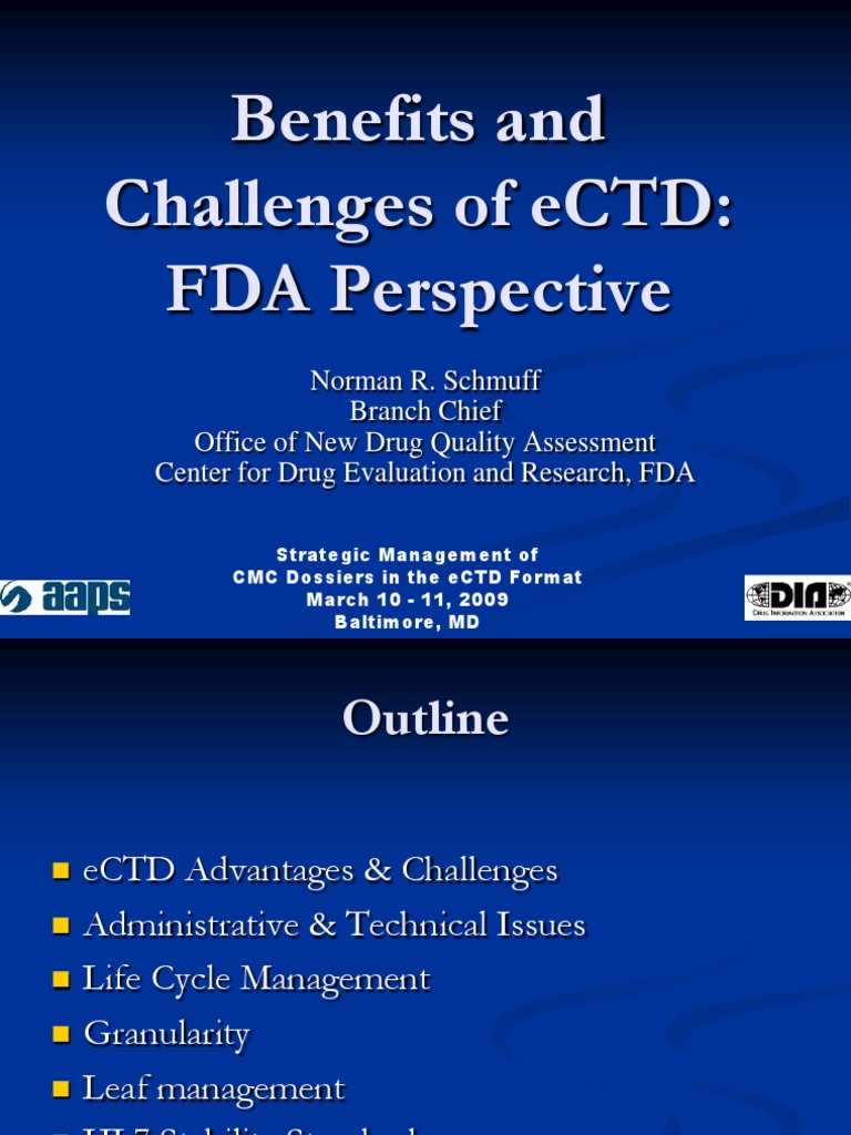eCTD Benefits and Challenges FDA Perspectives | PDF | Computing ...