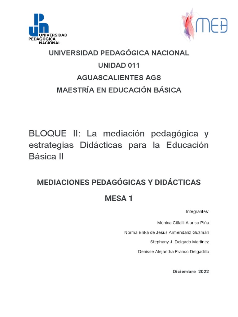 Mediaciones Pedagogicas y Didacticas | PDF | Aprendizaje | Constructivismo (filosofía de la ...
