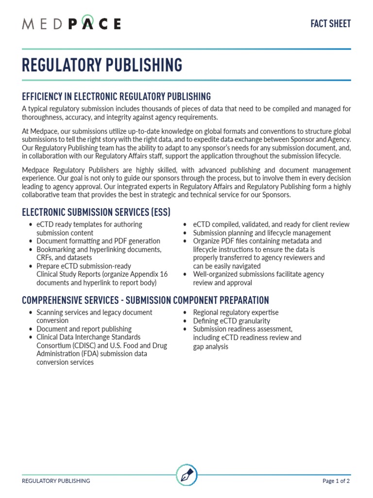 Fact Sheet Regulatory Publishing | PDF | Clinical Trial | Endocrinology