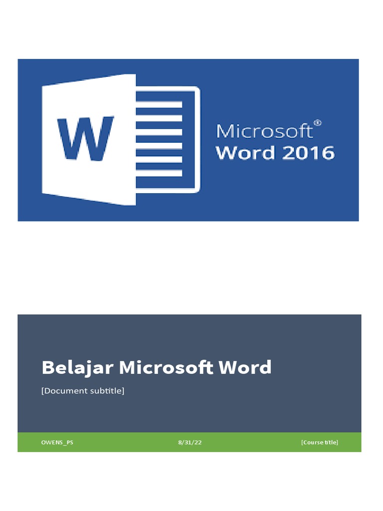 Belajar Microsoft Word Lengkap Untuk Pemula | PDF