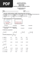 Grade 6 2nd Periodical Test With TOS & Answer Keys MATH | PDF ...