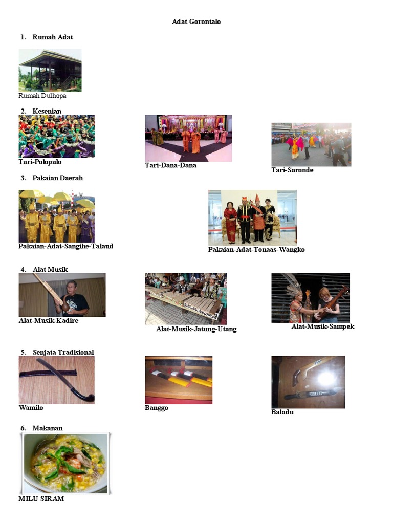 Adat Gorontalo | PDF | Seni