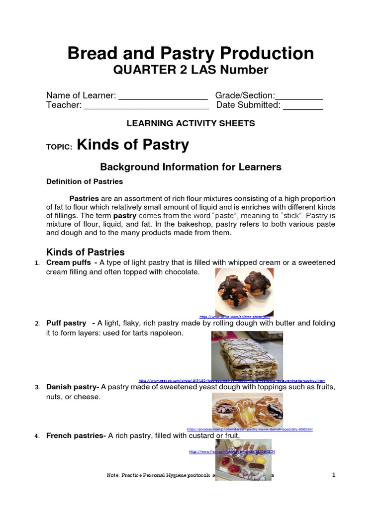 BPP Las Kinds of Pastry | PDF | Regional & Ethnic Food | European Cuisine