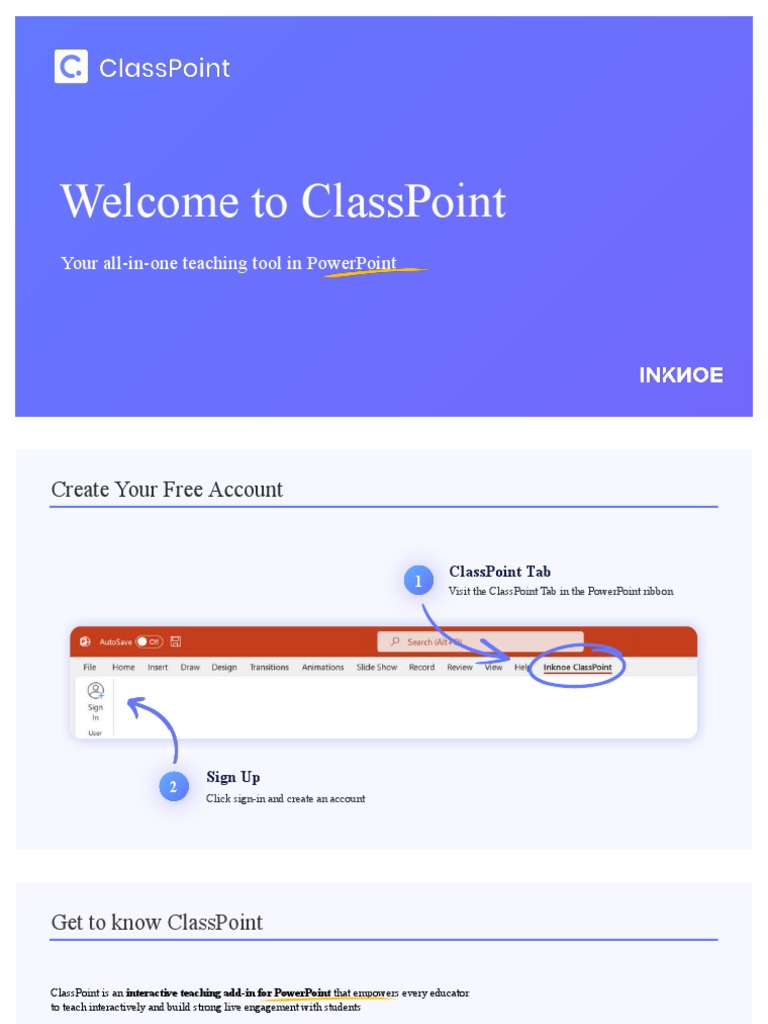 Welcome To ClassPoint | PDF | Microsoft Power Point | Software