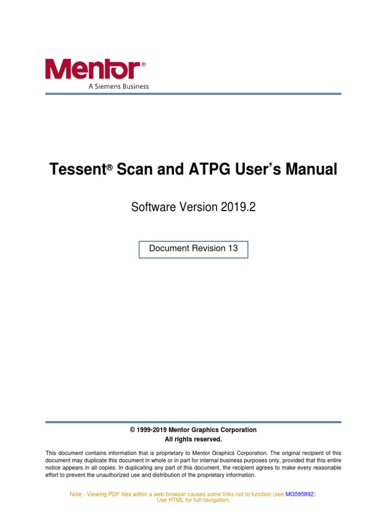 2019-Tessent® Scan and ATPG User's Manual | PDF | Computer Engineering ...