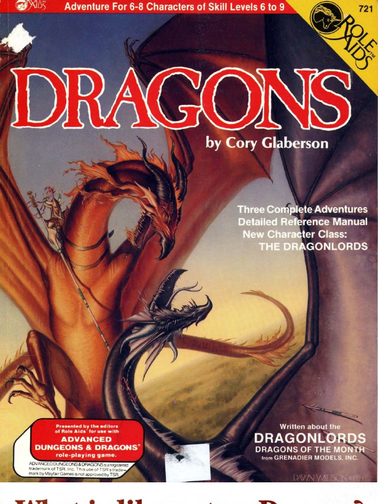 Mayfair Games Role Aids - 721 - Dragons | PDF | Dungeons & Dragons ...