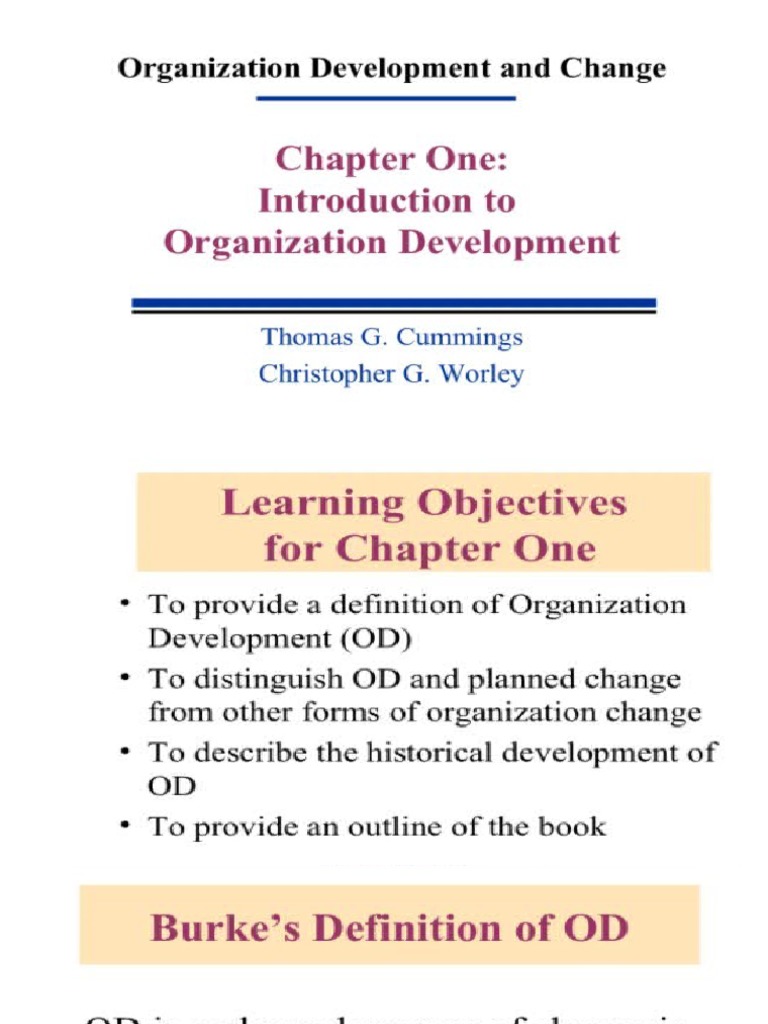 Chapter 1 - Introduction To Organizational Development | PDF
