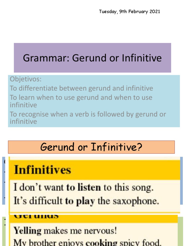 Unit 4 - GERUNDIO INFINITIVO | PDF