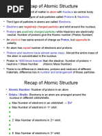 Atomic Structure Formula Sheet | PDF | Physical Sciences | Chemistry