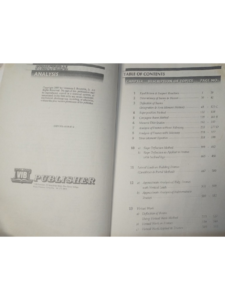 Structural Analysis by Besavilla | PDF