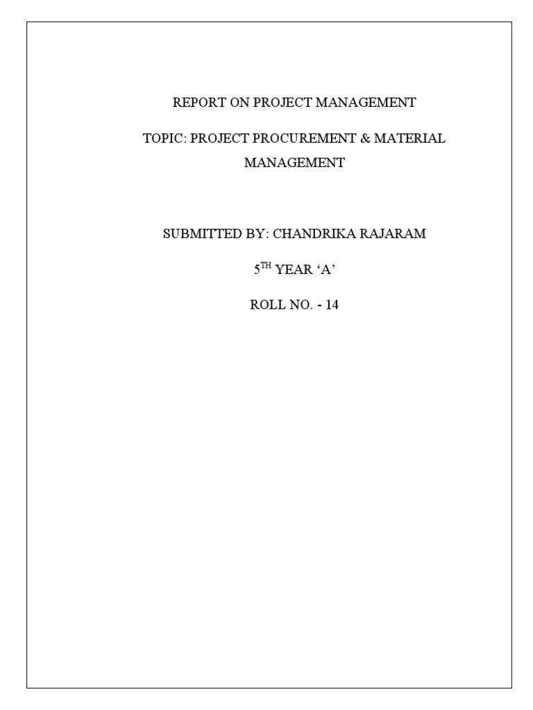 Project Management | PDF | Project Management | Procurement