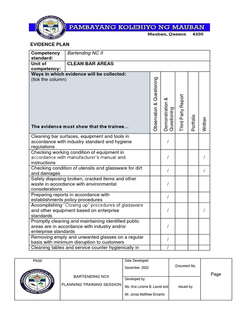 Form 7 Evidence Plan | Download Free PDF | Cocktails | Drink