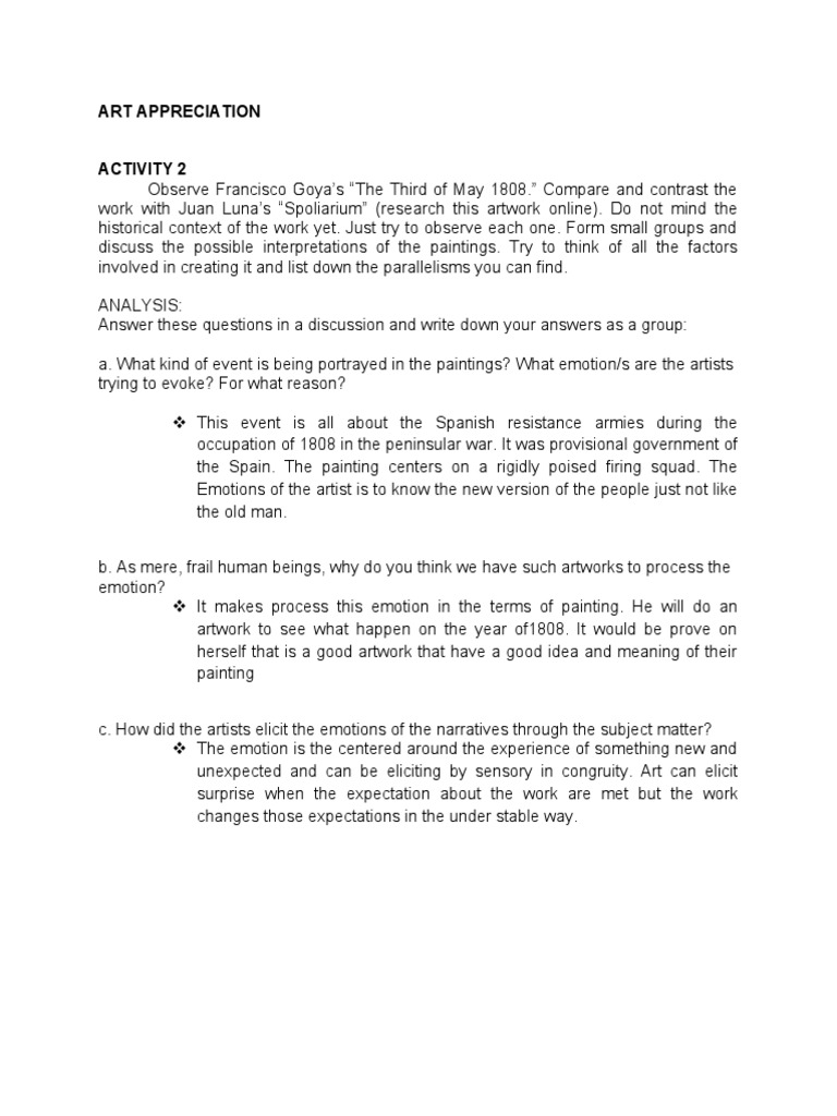 Art App Activity 2 | PDF | Art | General Fiction