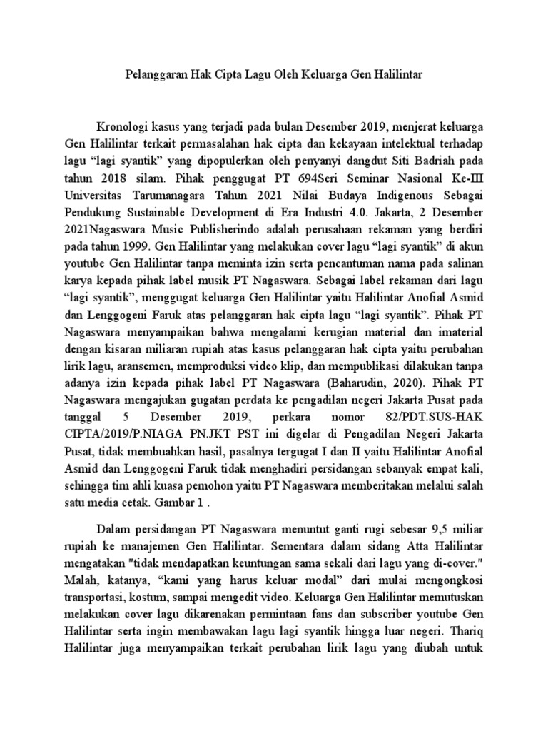 Kasus Pelanggaran Hak Cipta | PDF