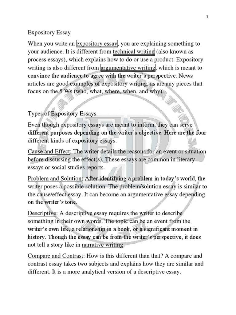 Expository Essay Example, Educational Platform | PDF | Essays ...