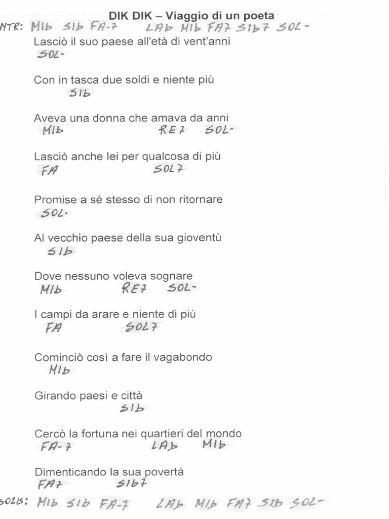 Dik Dik Viaggio Di Un Poeta | PDF