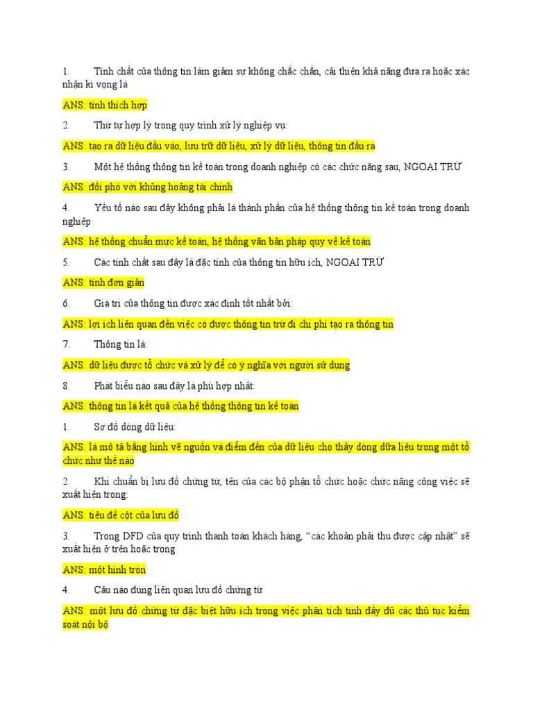 T NG H P Ais 1 | PDF