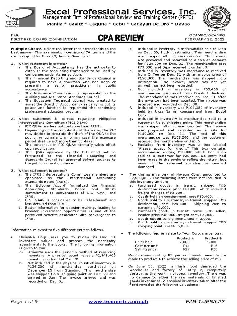 PRTC FAR-1stPB 5.22 | PDF | Depreciation | Loans