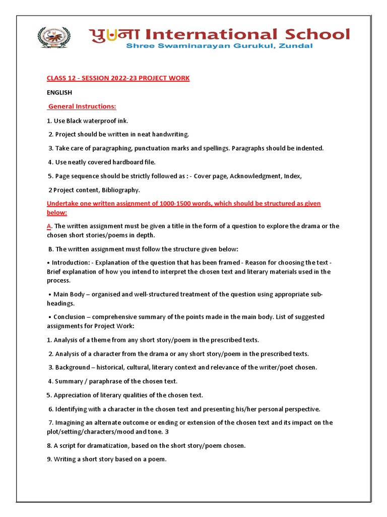 F Class 12 English Project | PDF | Fluency | Poetry