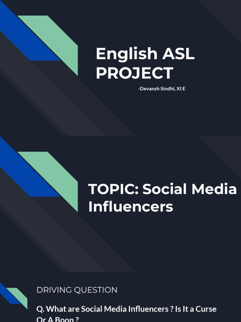 English ASL On Social Media Influencers | PDF | Popular Culture & Media ...