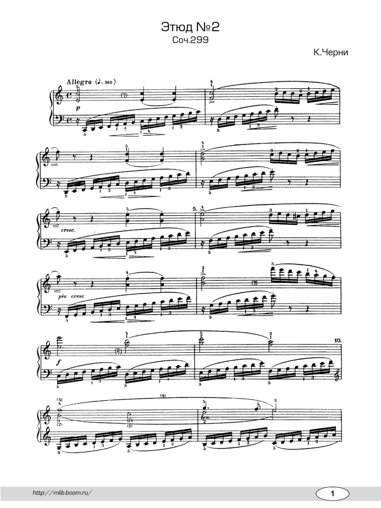 Czerny - Study nr.2 Op.299 | PDF
