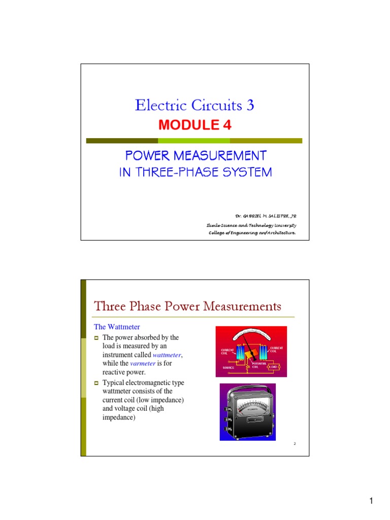 Module 4 - Power Measurements | Download Free PDF | Electrical ... Module 4 - Power Measurements | Download Free PDF | Electrical ...