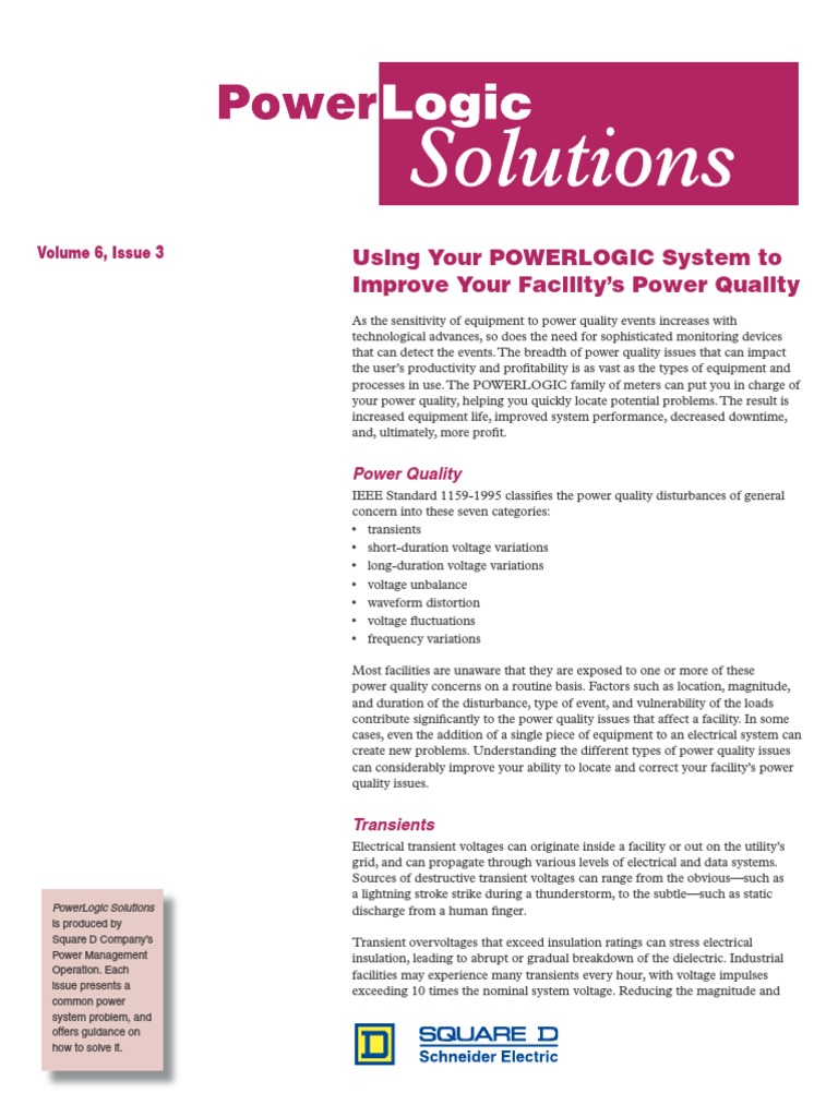 Using Your PowerLogic System To Improve Your Facility - S Pow | Download Free PDF | Power ...