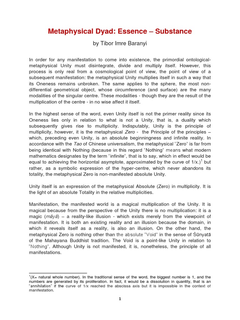 Baranyi Tibor Imre - Metaphysical Dyad | PDF | Metaphysics | Devil